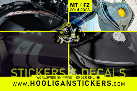 Motorcycle fuel tank stickers for Yamaha MT series – Hooligan Stickers