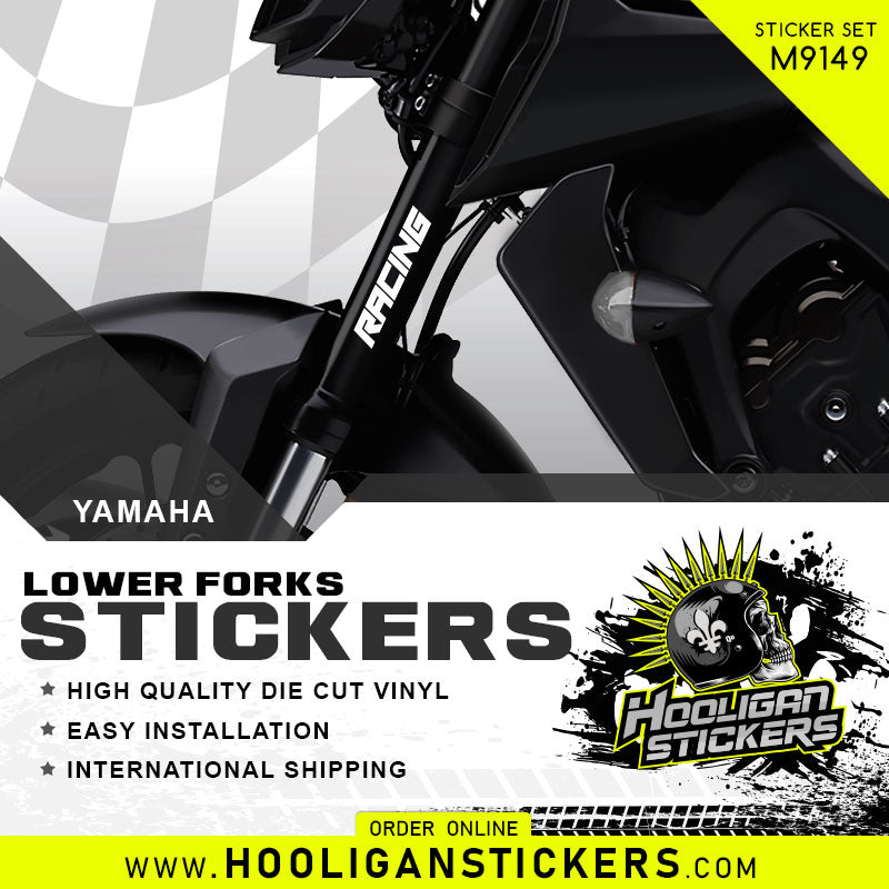 Racing fork decals set one for each side [M9149] – Hooligan Stickers
