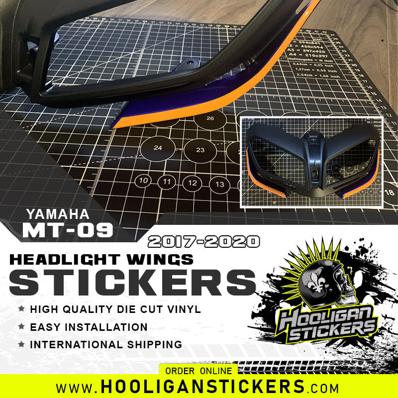Yamaha MT-09 Headlight WINGS Stickers [M9W] – Hooligan Stickers
