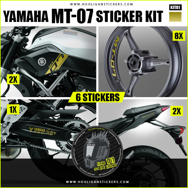 Yamaha MT-07 sticker pack [M7KIT01] – Hooligan Stickers