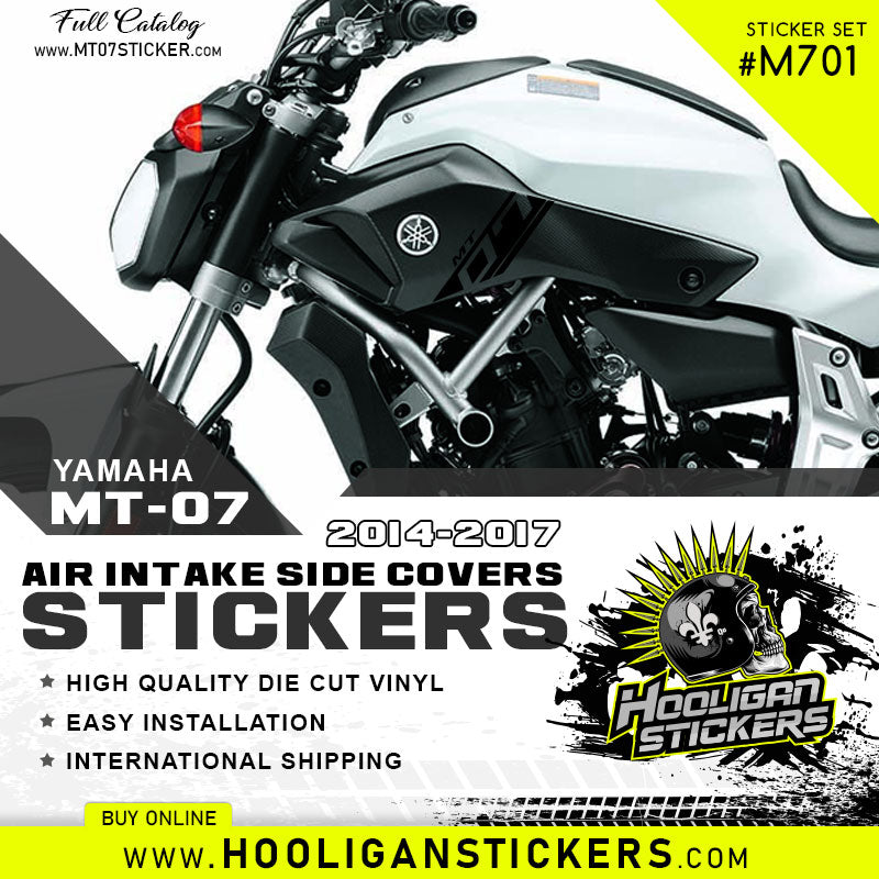 Yamaha MT-07 air intake side cover sticker set [M701] – Hooligan Stickers