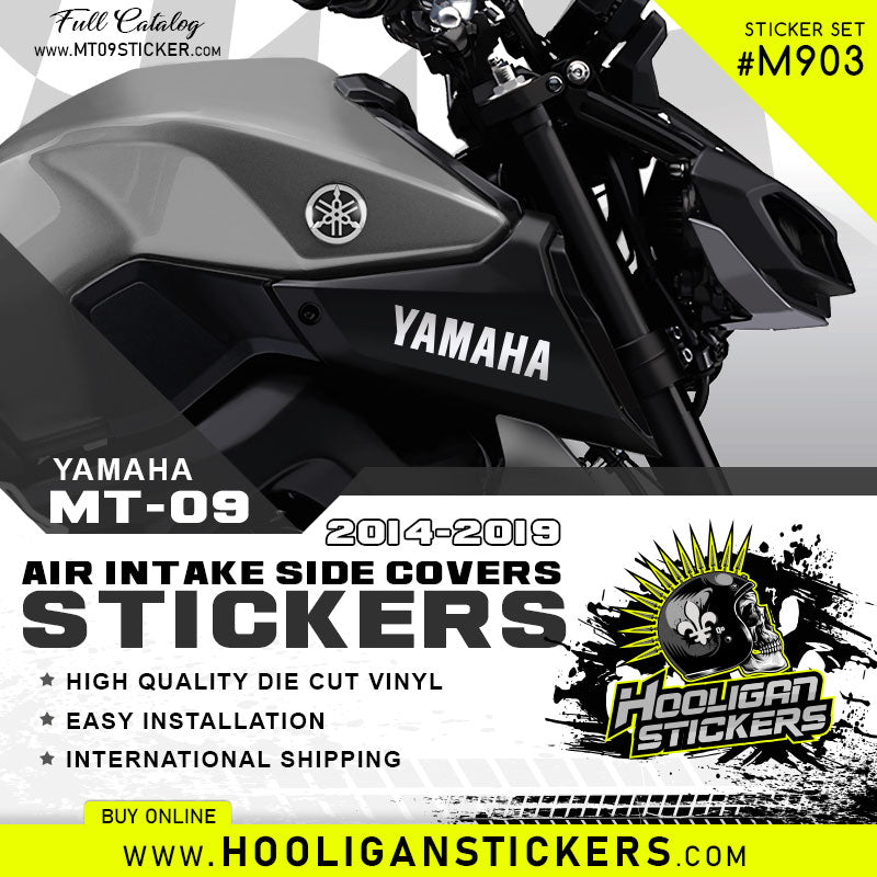 Yamaha MT-09 FZ-09 air intake side cover sticker set [M903] – Hooligan ...