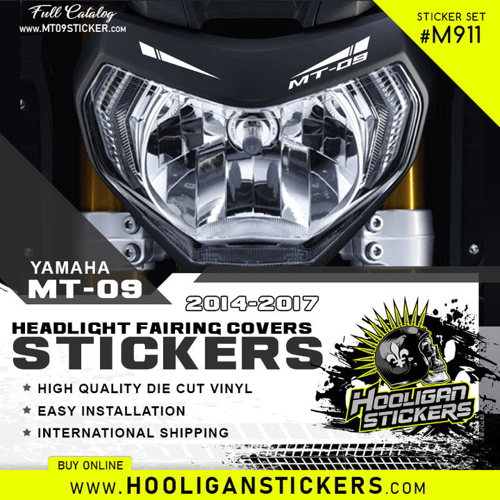 Yamaha MT and FZ gen 2 headlight stickers - Original GEN2 front light ...