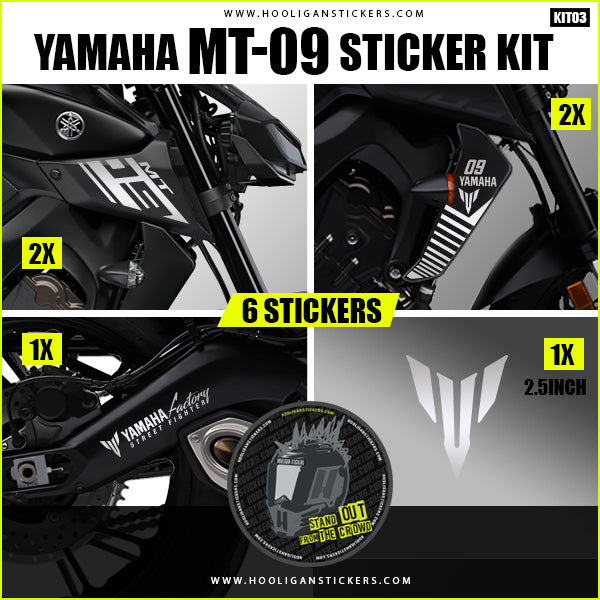 Yamaha MT-09 sticker pack [M9KIT03] – Hooligan Stickers