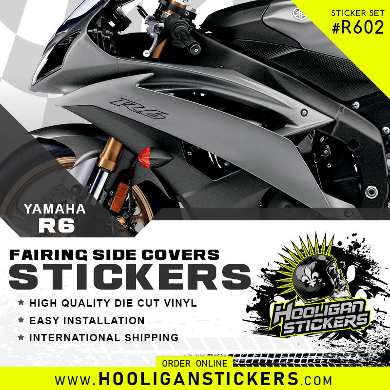 Yamaha R6 fairing decals outline sticker set [R602] – Hooligan Stickers
